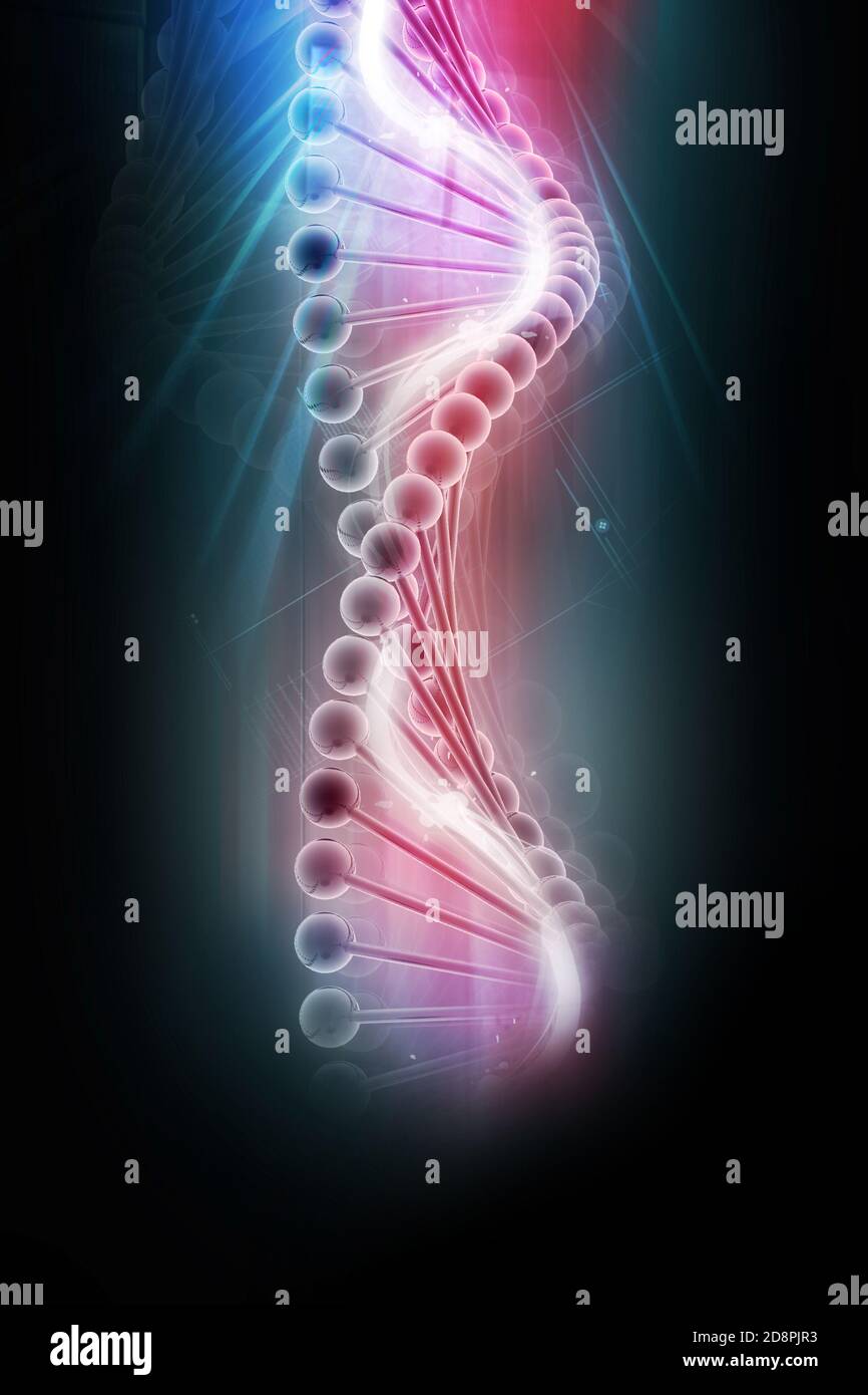 3d dna in color background Stock Photo - Alamy
