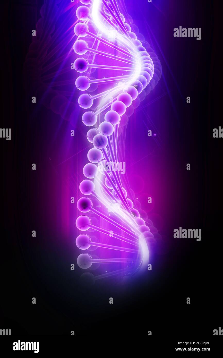 3d dna in color background Stock Photo - Alamy