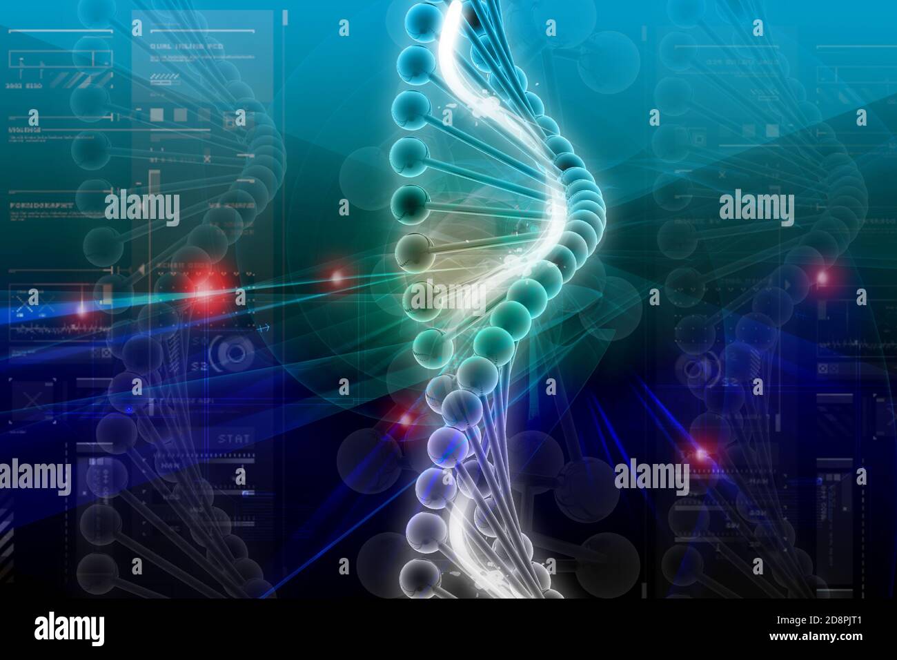 3d dna in color background Stock Photo - Alamy