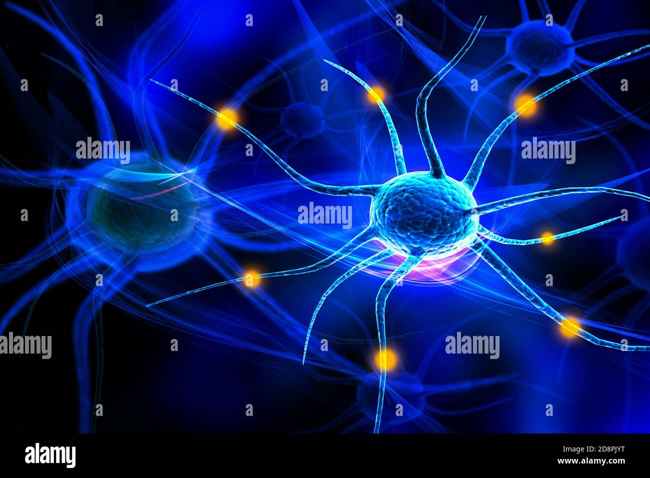 3d nerve cell Stock Photo - Alamy