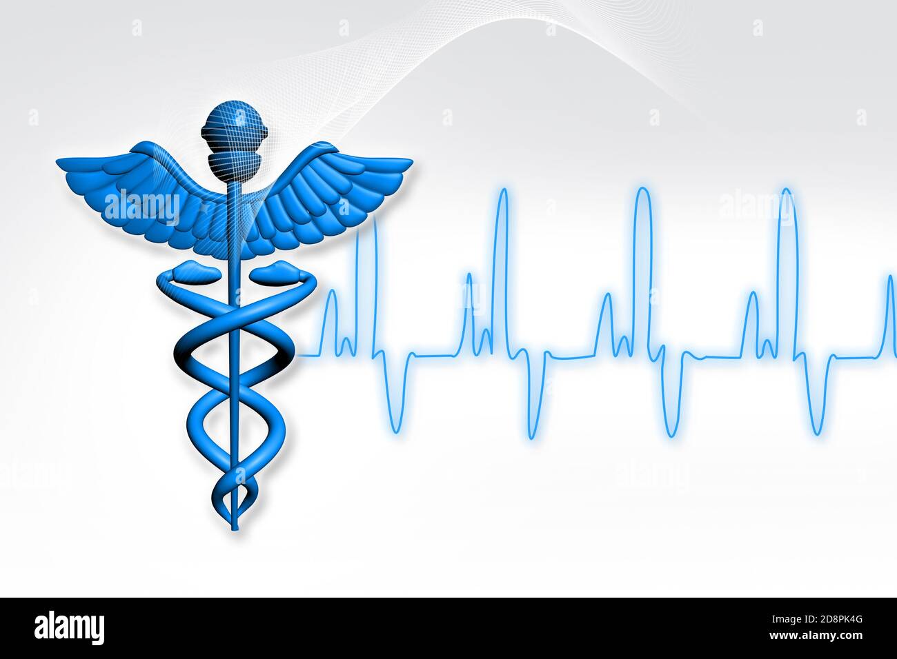 Symbol of medicine with ECG Stock Photo - Alamy
