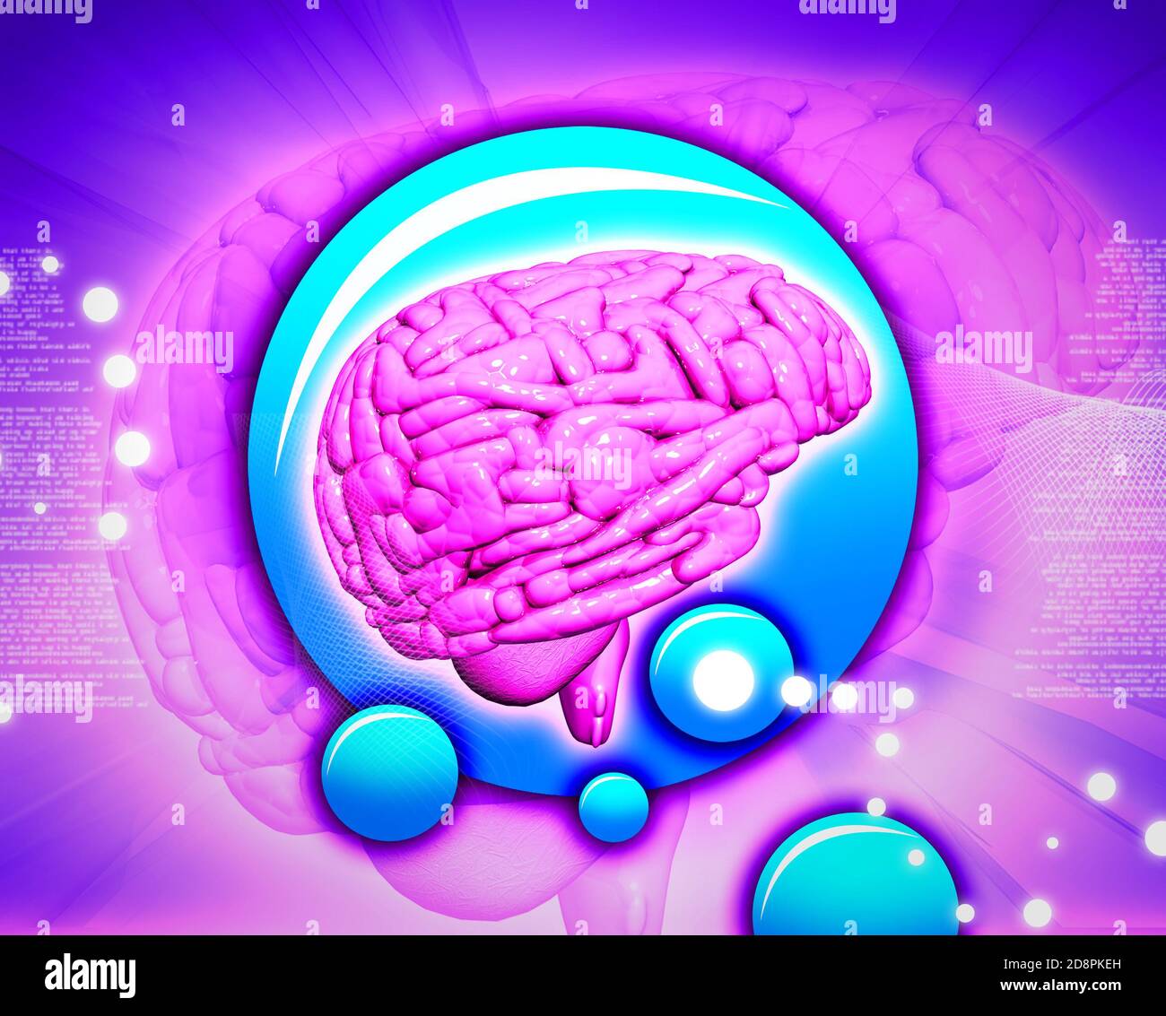Brain in abstract background Stock Photo - Alamy