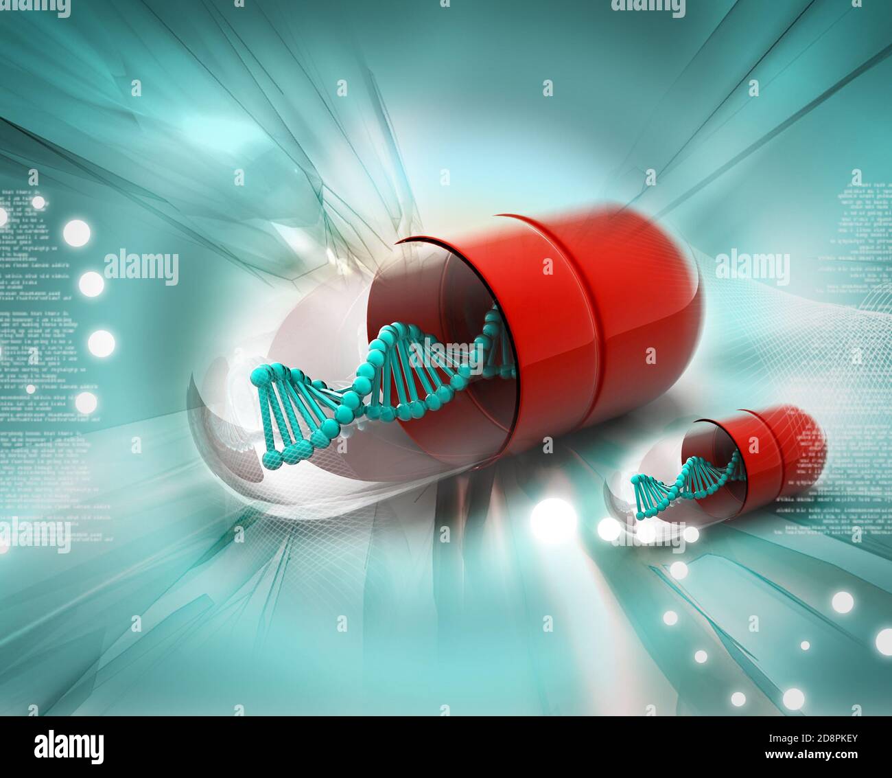 Dna in pill Stock Photo - Alamy