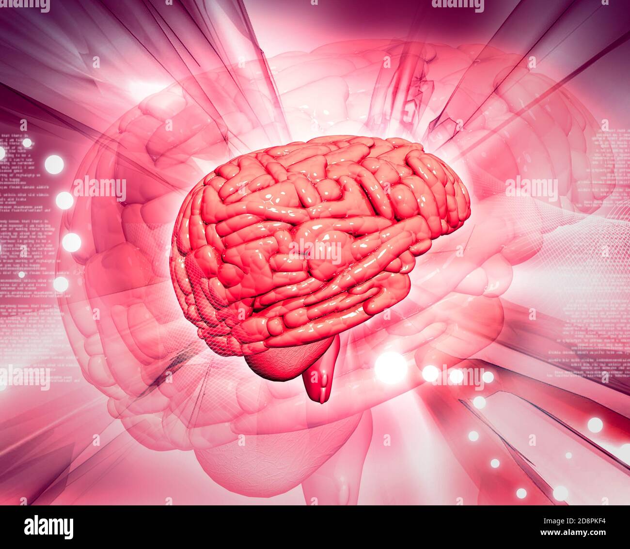 Brain in abstract background Stock Photo - Alamy
