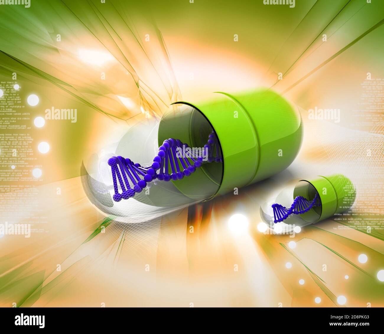 Dna in pill Stock Photo - Alamy