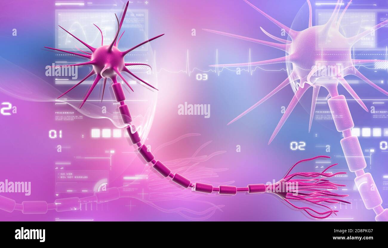 Neuron cell in abstract design Stock Photo - Alamy