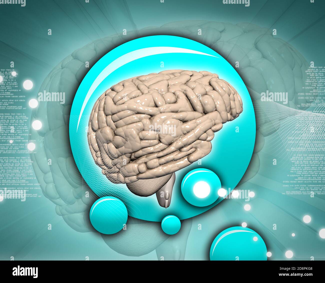 Brain in abstract background Stock Photo - Alamy
