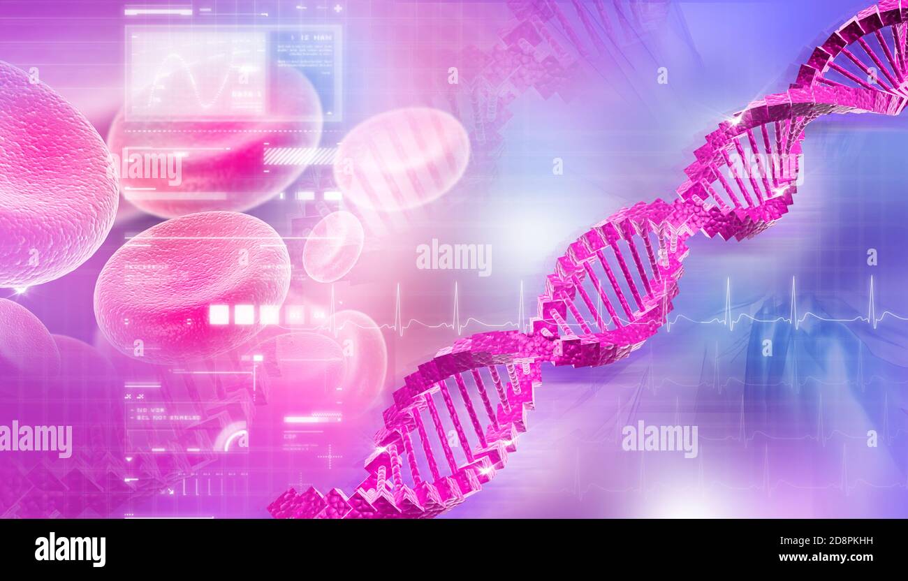 3d dna in color background Stock Photo - Alamy