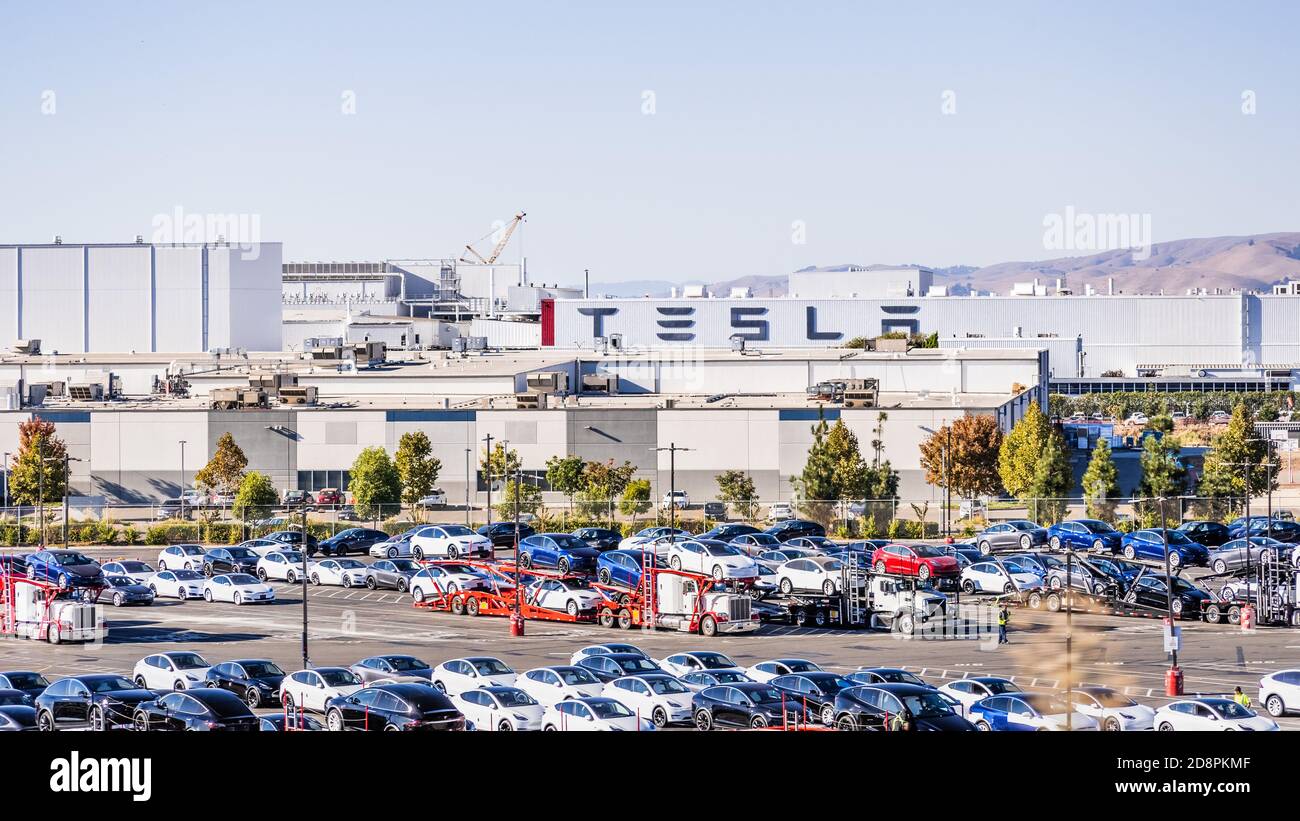 Oct 14, 2020 Fremont / CA / USA - Tesla Factory located in East San ...