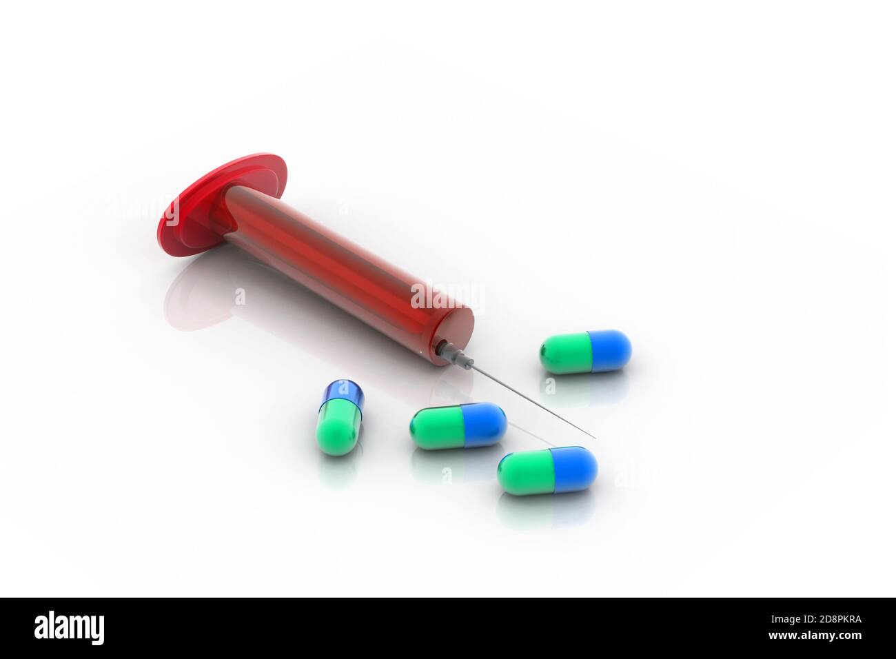 Medicine and syringe Stock Photo - Alamy