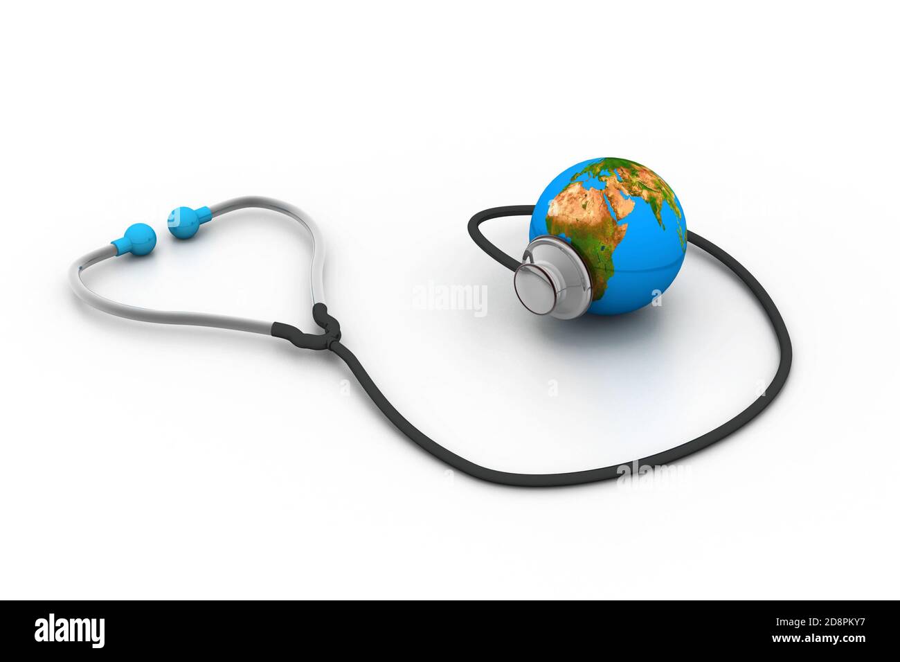 Globe and stethoscope Stock Photo - Alamy