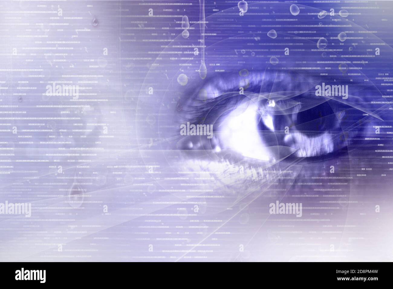 Digital illustration of an eye scan as concept for secure digital ...