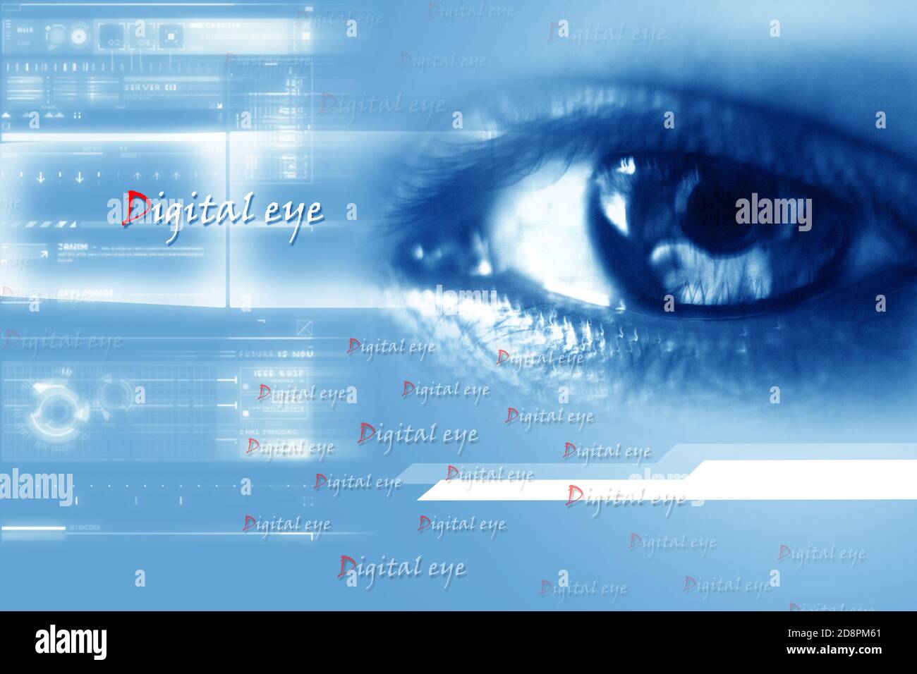Digital illustration of an eye scan as concept for secure digital ...