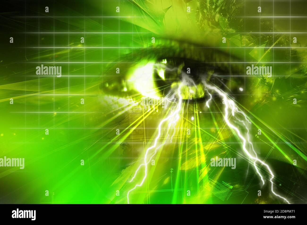 Digital illustration of an eye scan as concept for secure digital ...