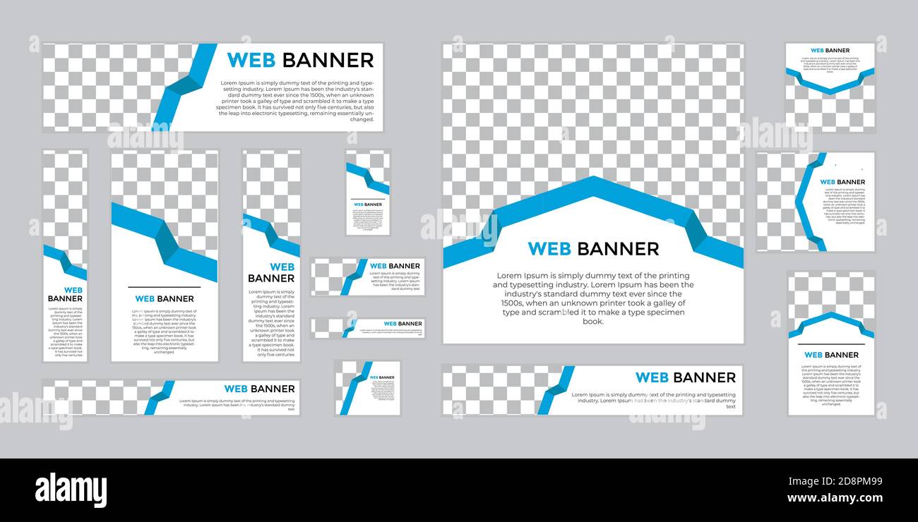 set of web banners of different size Stock Vector Image & Art - Alamy