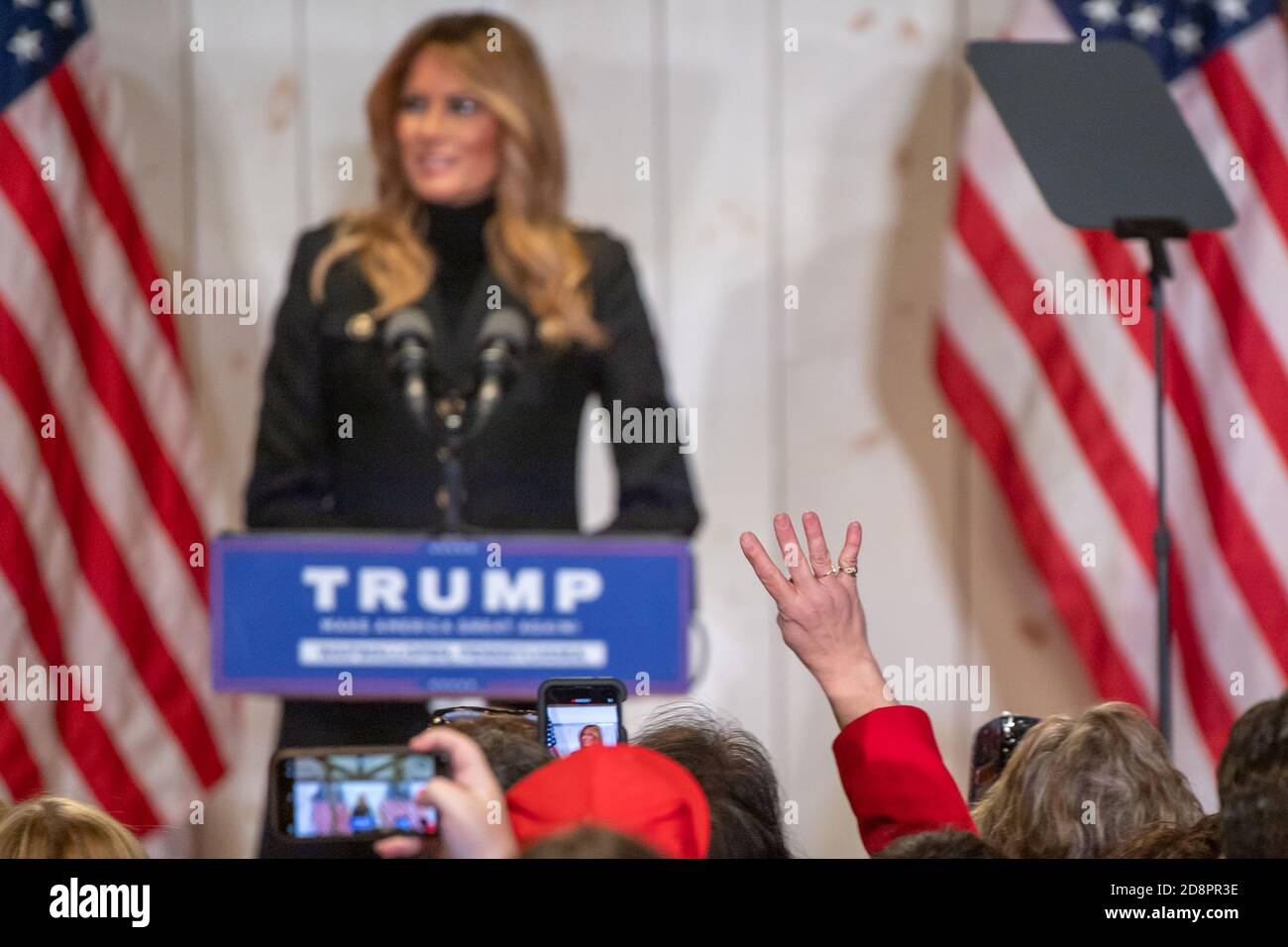 Wapwallopen, PA – OCTOBER 31: President Trump's supporter waves Four ...