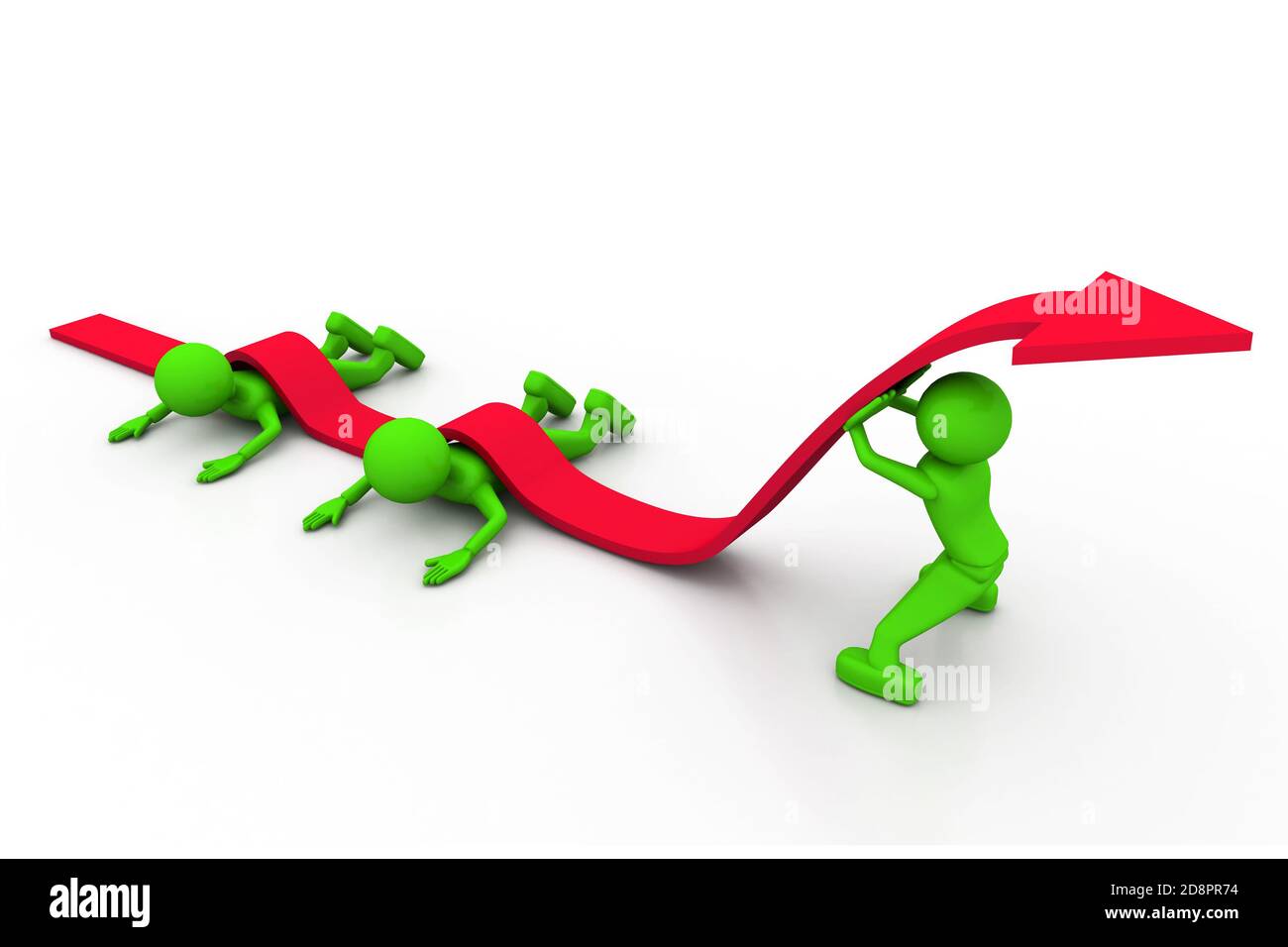 Growing business graph with people Stock Photo - Alamy