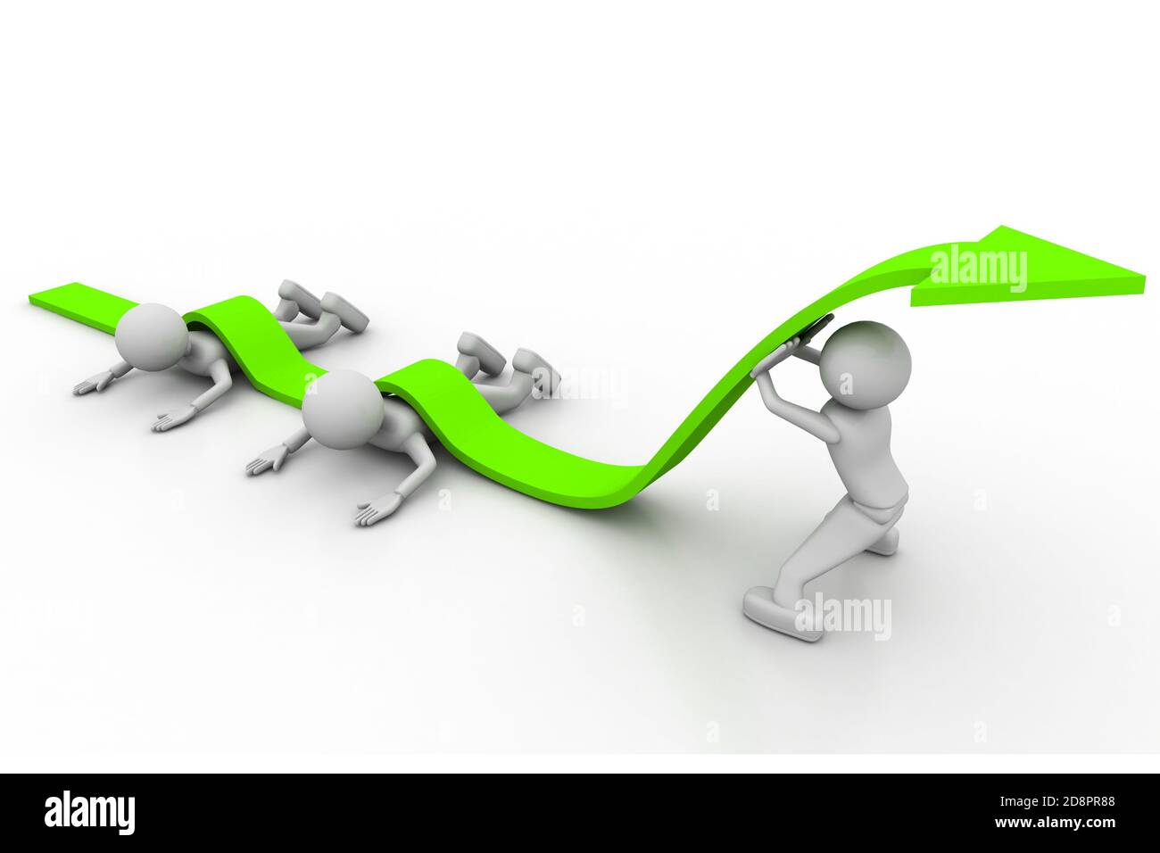 Growing business graph with people Stock Photo - Alamy