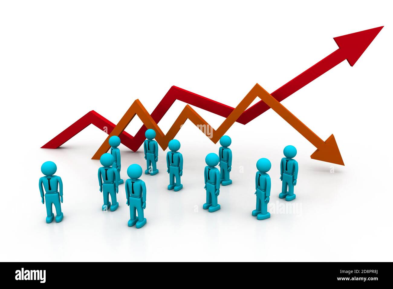 Business chart. (Success or fall concept Stock Photo - Alamy