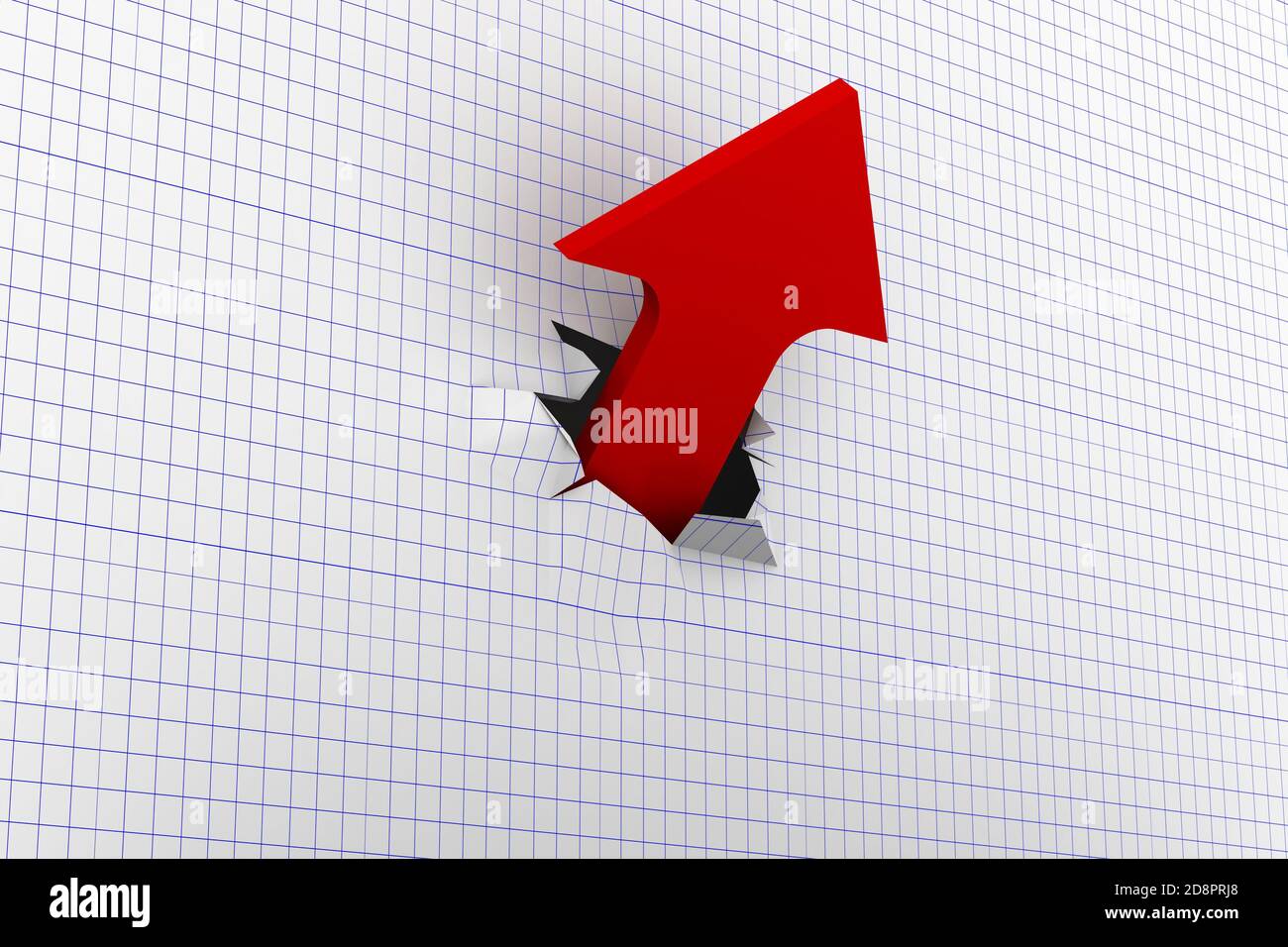 Growth red arrow Stock Photo - Alamy