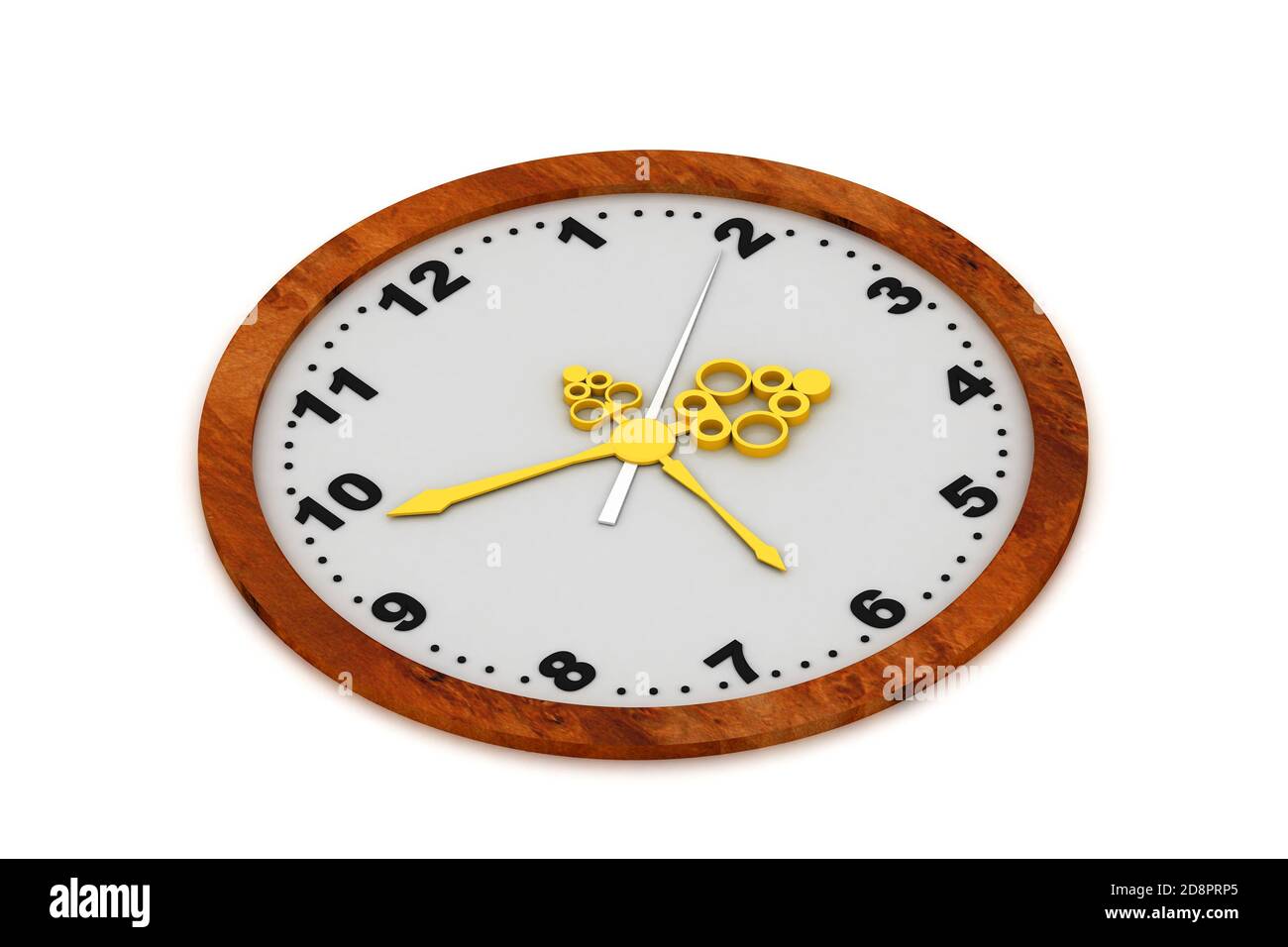 Clock in white background Stock Photo - Alamy