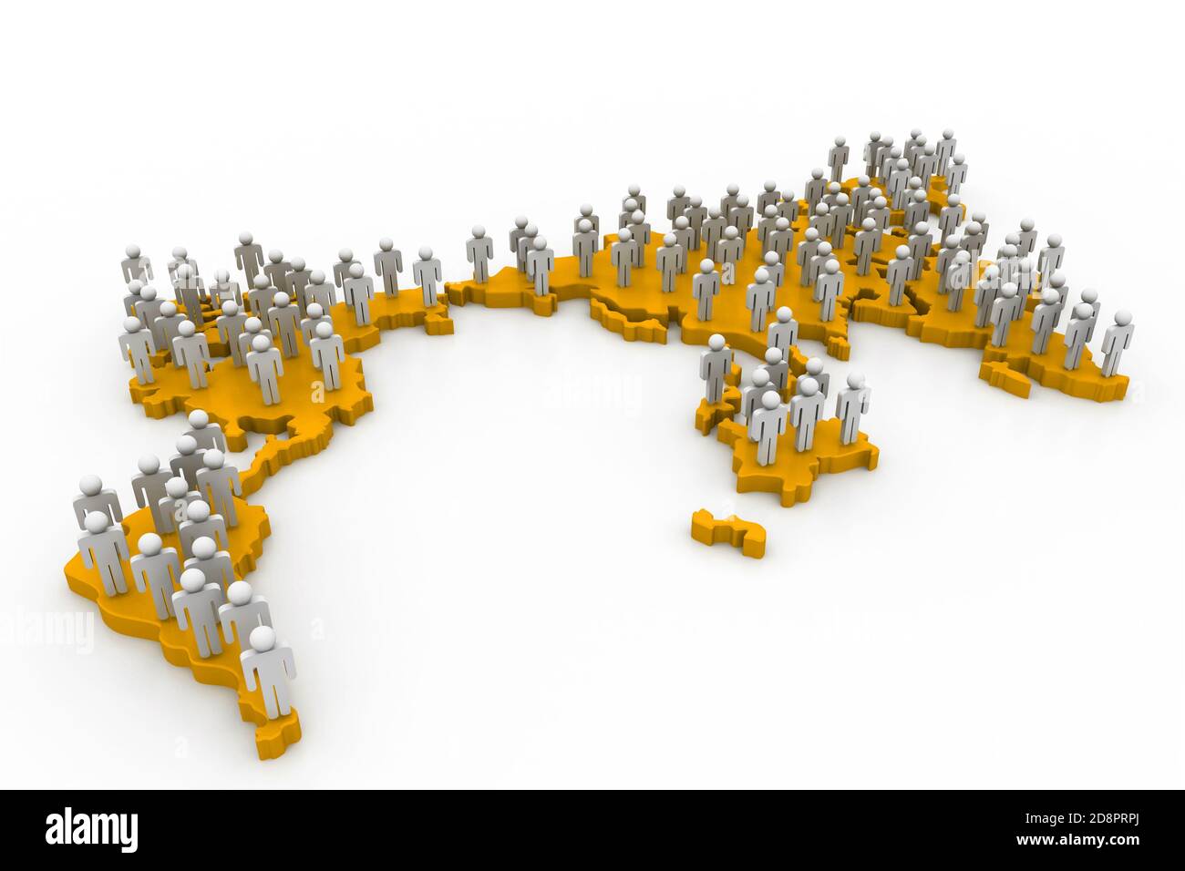 Population growth map Cut Out Stock Images & Pictures - Alamy