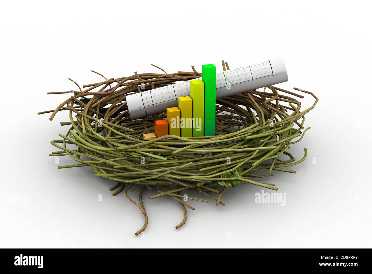 Business chart an graph on nest Stock Photo - Alamy