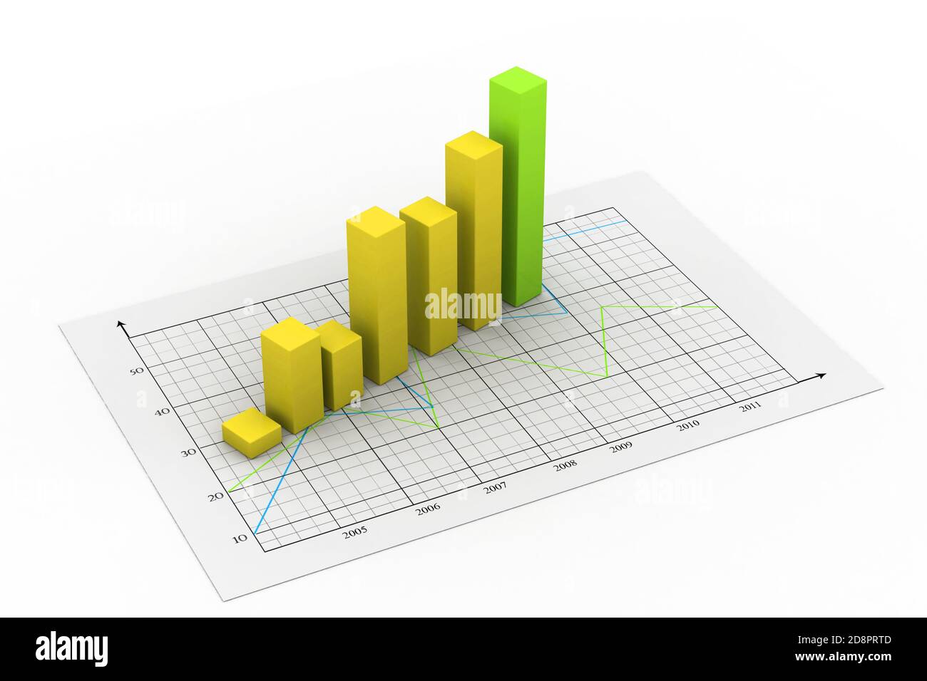 business graph 3d Stock Photo - Alamy