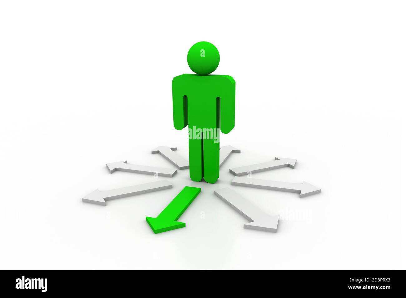 Selecting the right direction Stock Photo - Alamy