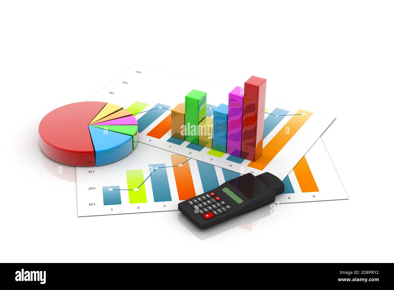 Business graph with chart Stock Photo - Alamy