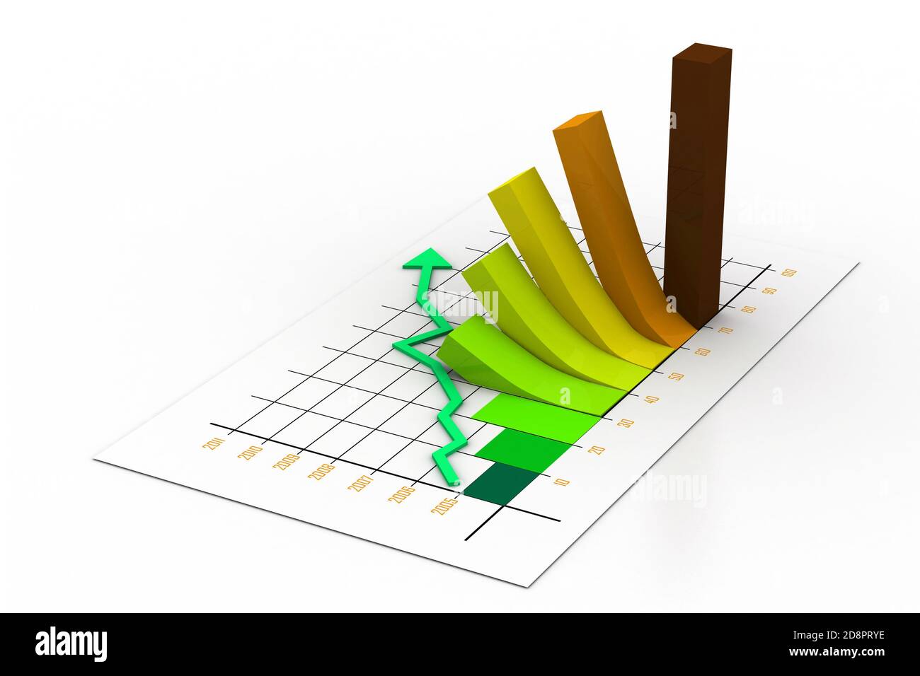 business graph with chart Stock Photo - Alamy