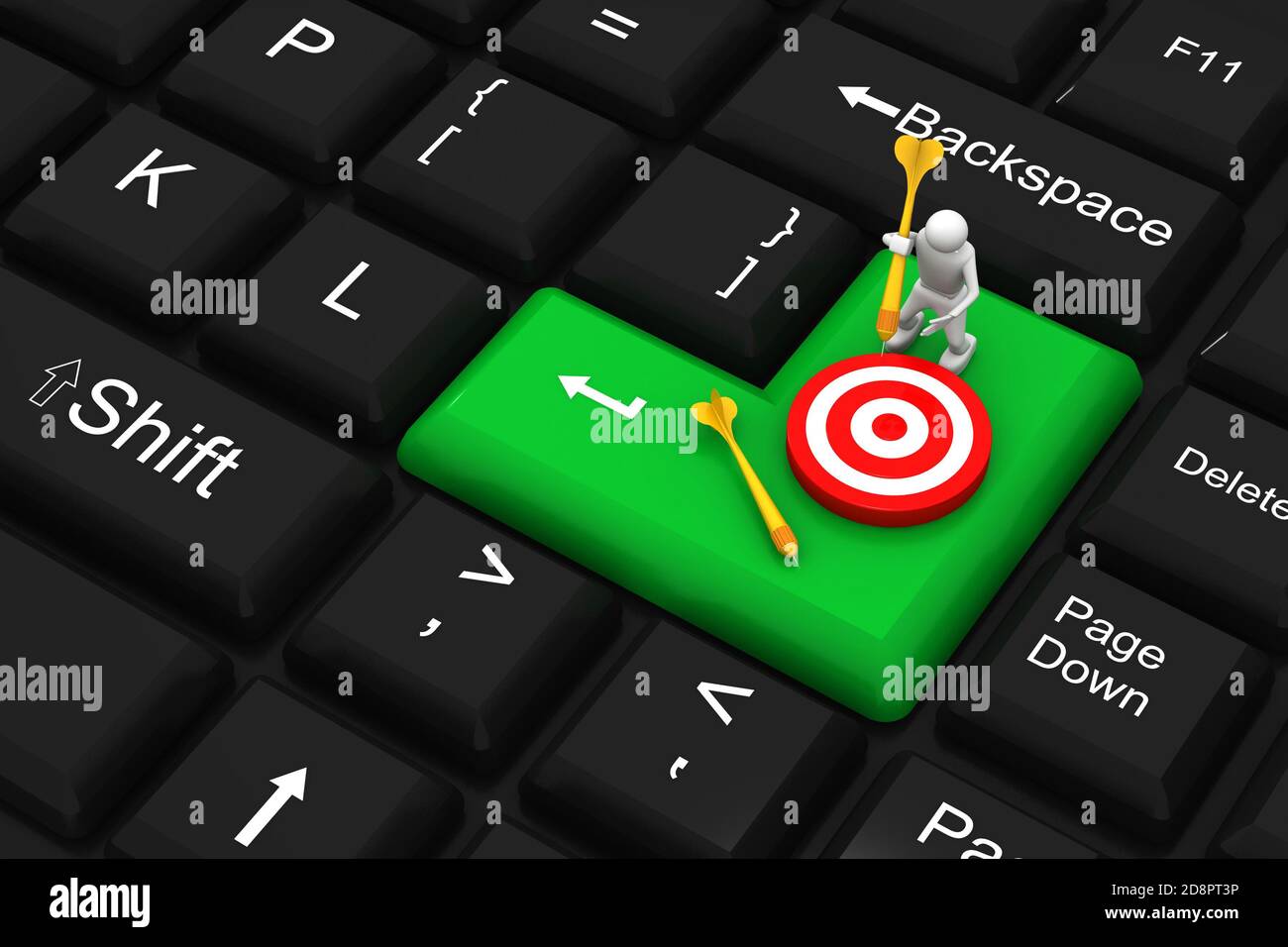 Business Success on enter key Stock Photo - Alamy