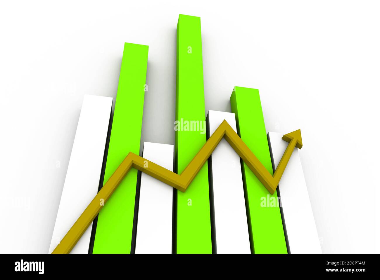 3d Growth graph Stock Photo - Alamy