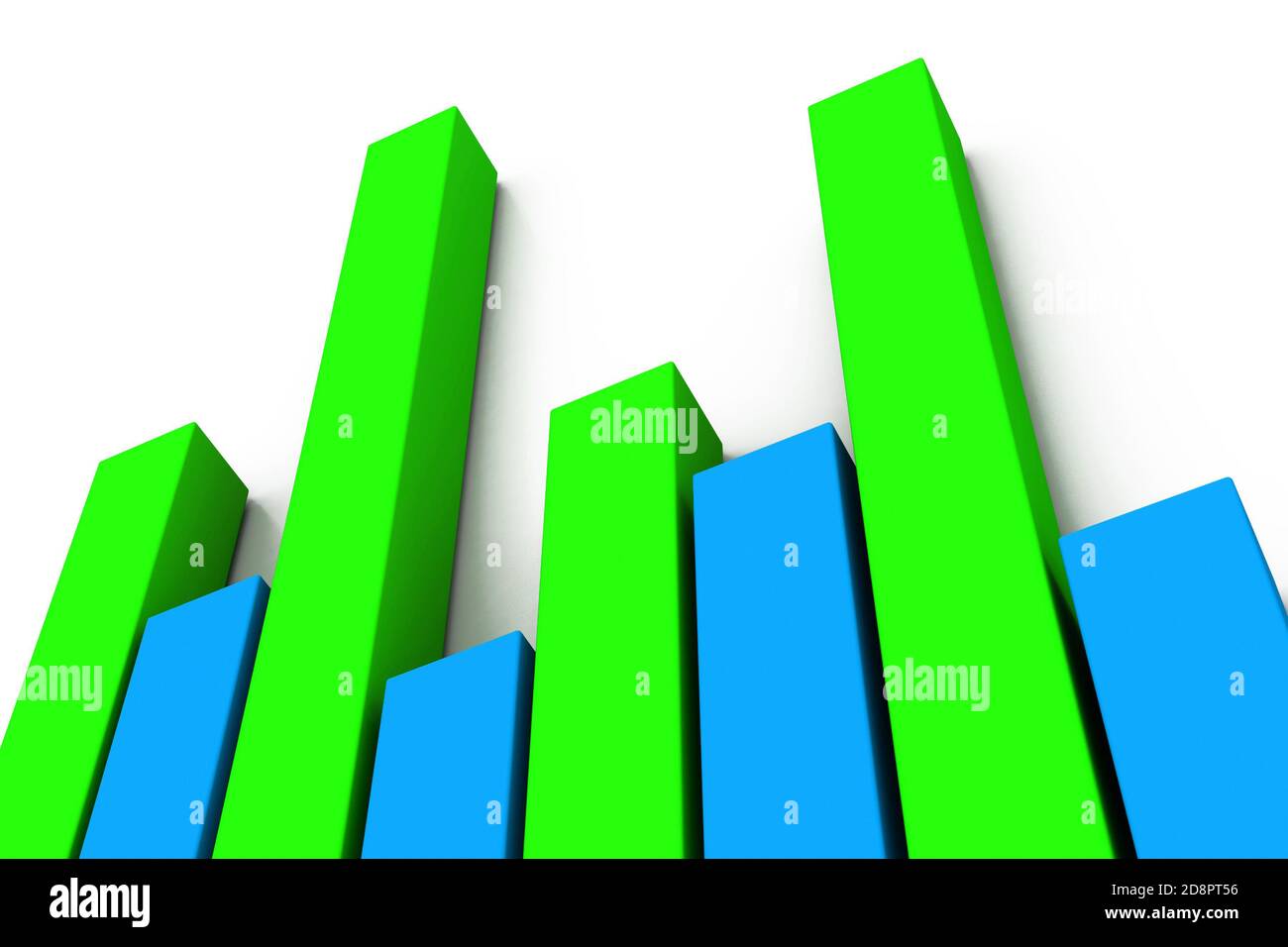 Business graph 3d Stock Photo - Alamy