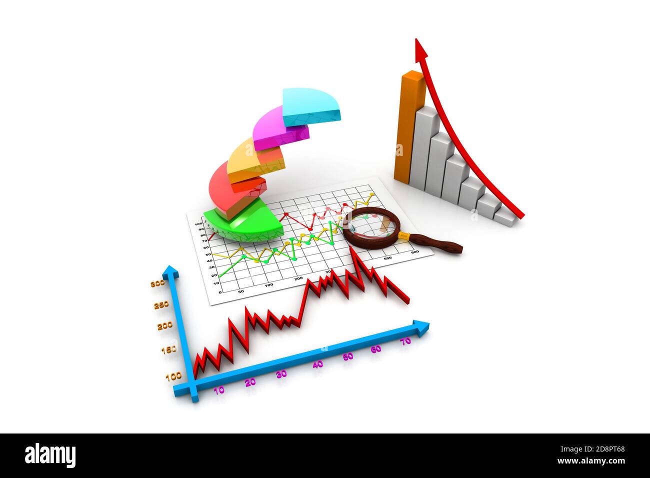 Business graph analyzing Stock Photo - Alamy