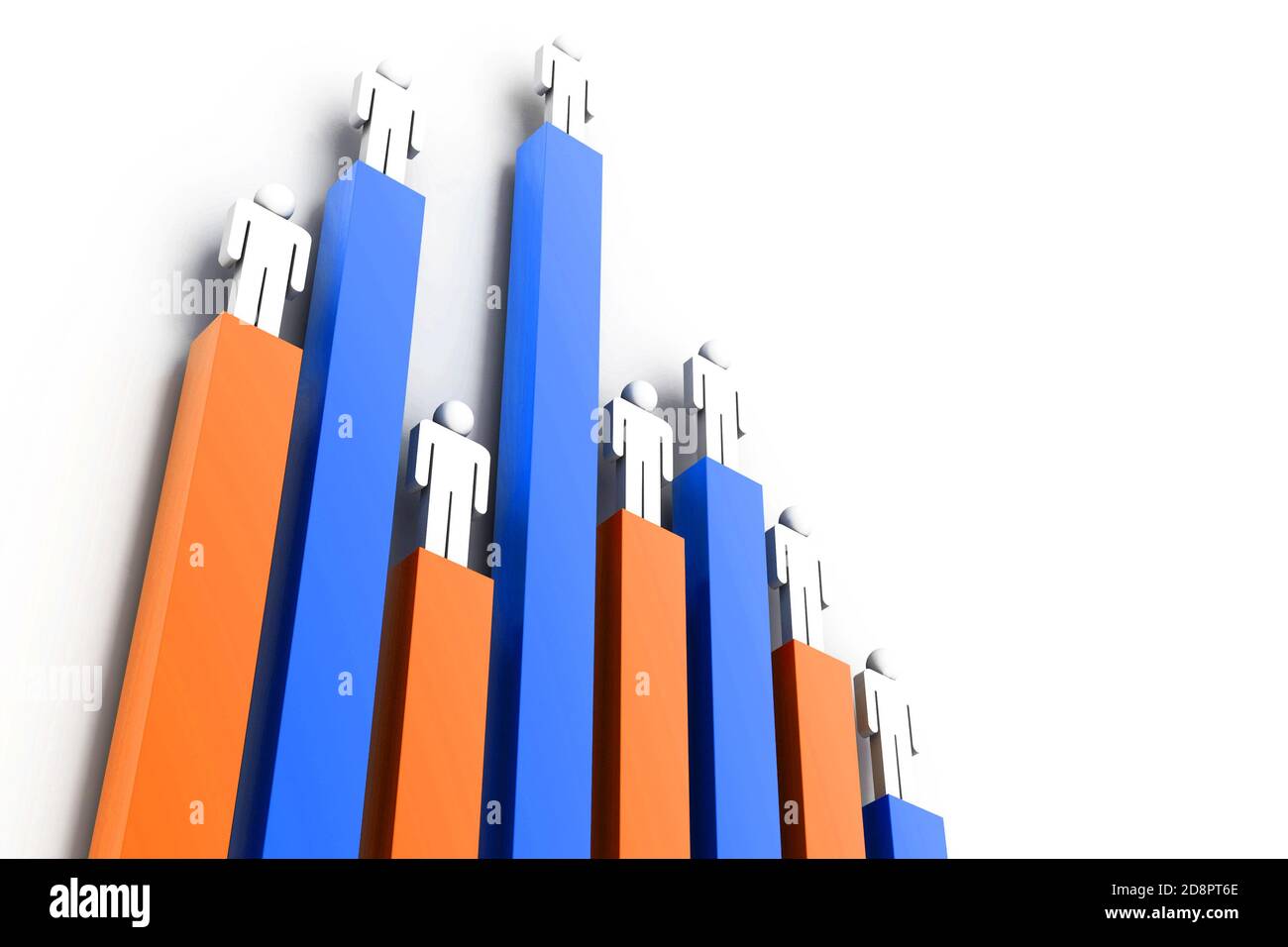 worker on business 3d graph Stock Photo - Alamy