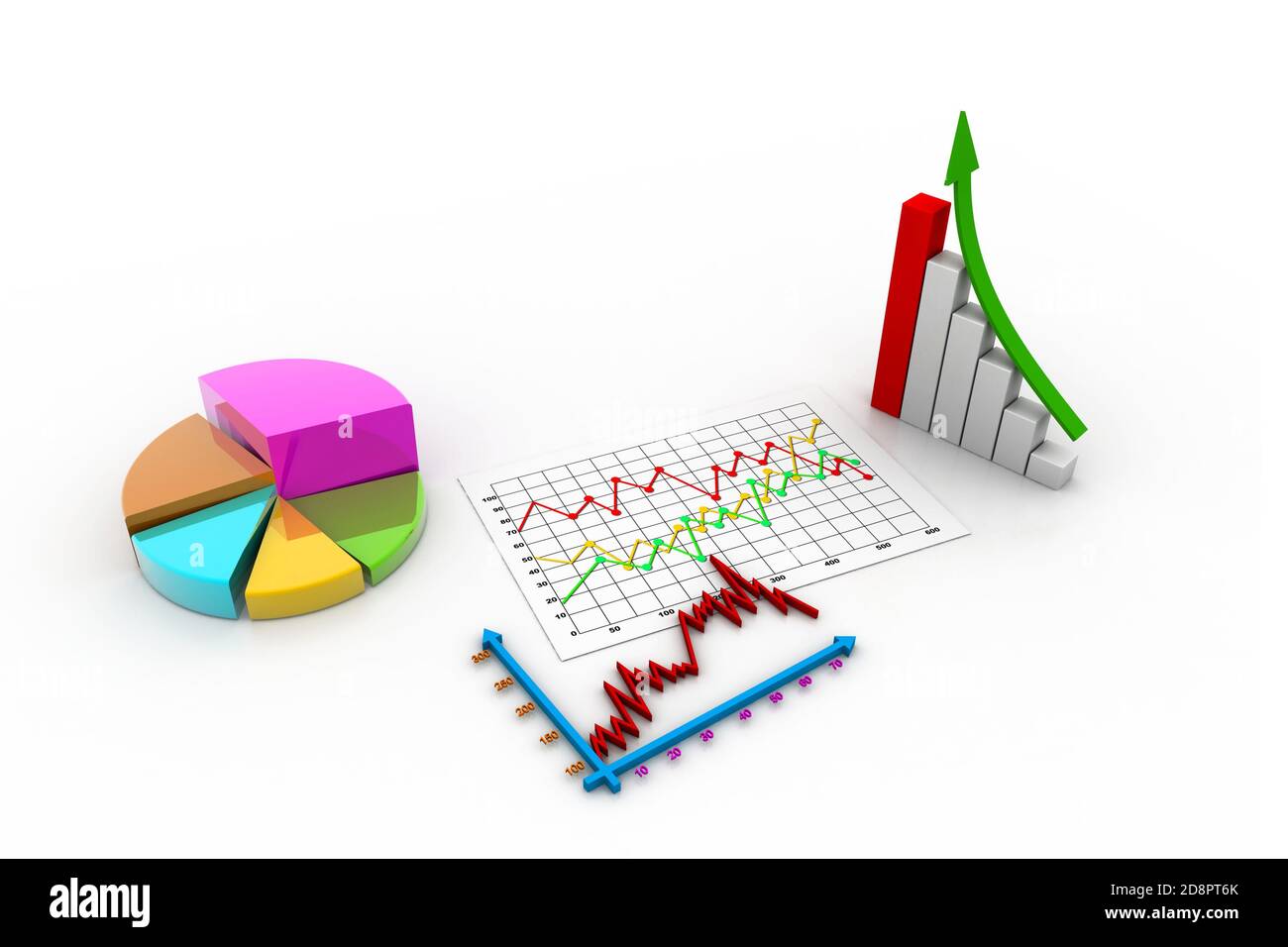 Business graph with chart Stock Photo - Alamy