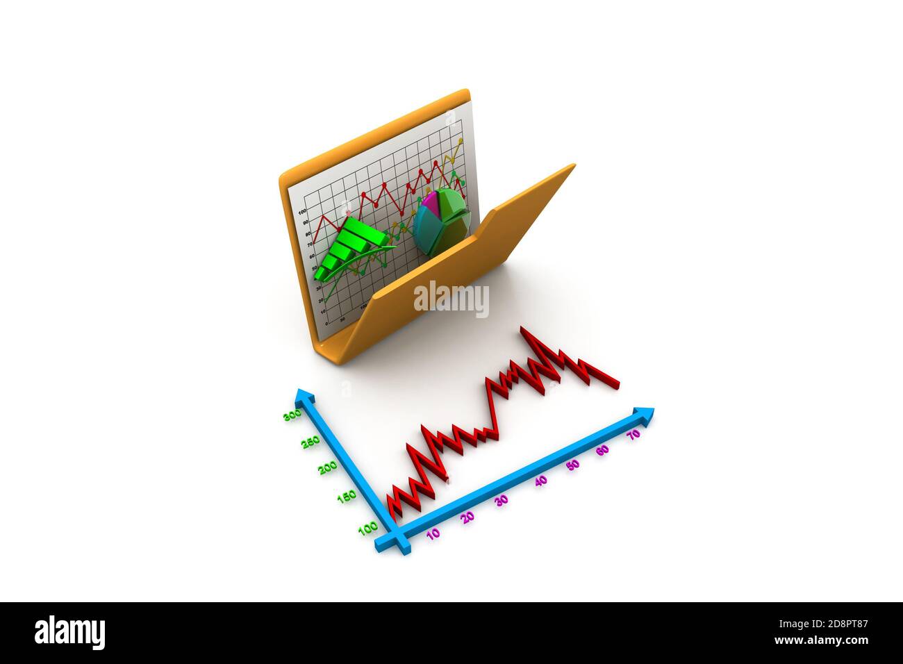 folder with diagram, chart, graph Stock Photo - Alamy