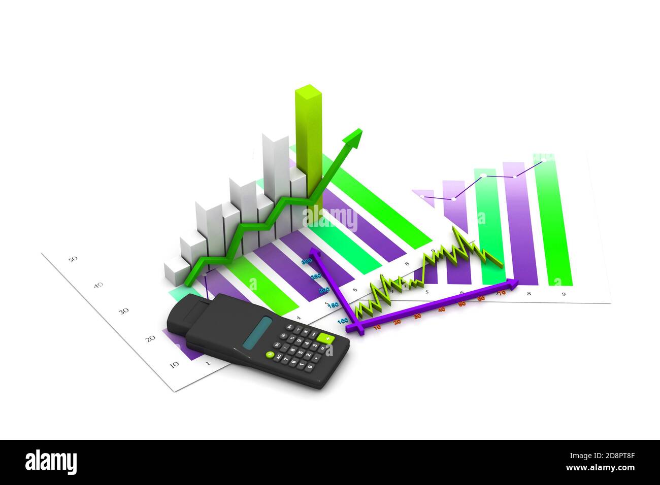 Business graph with chart Stock Photo - Alamy