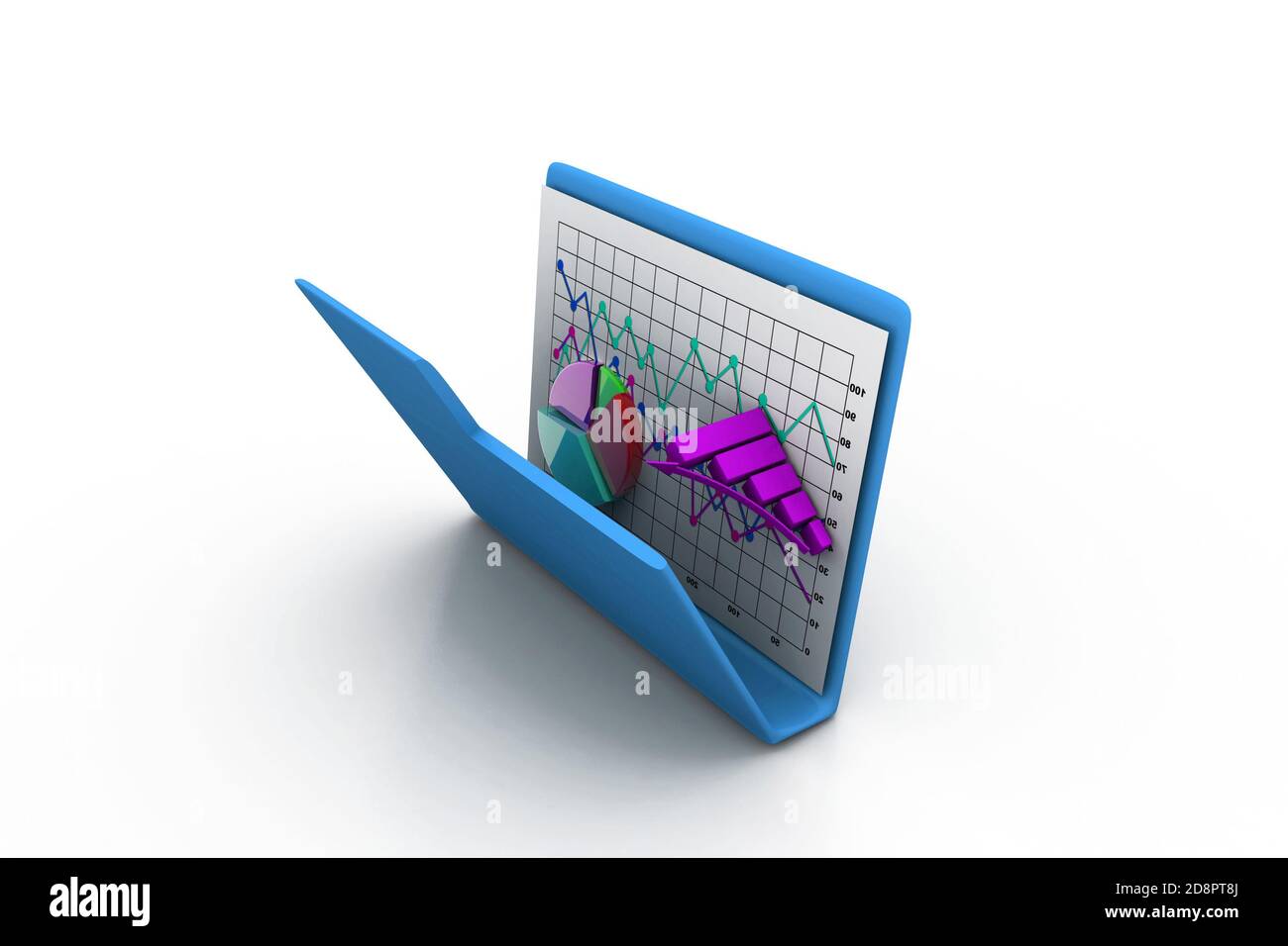 folder with diagram, chart, graph Stock Photo - Alamy