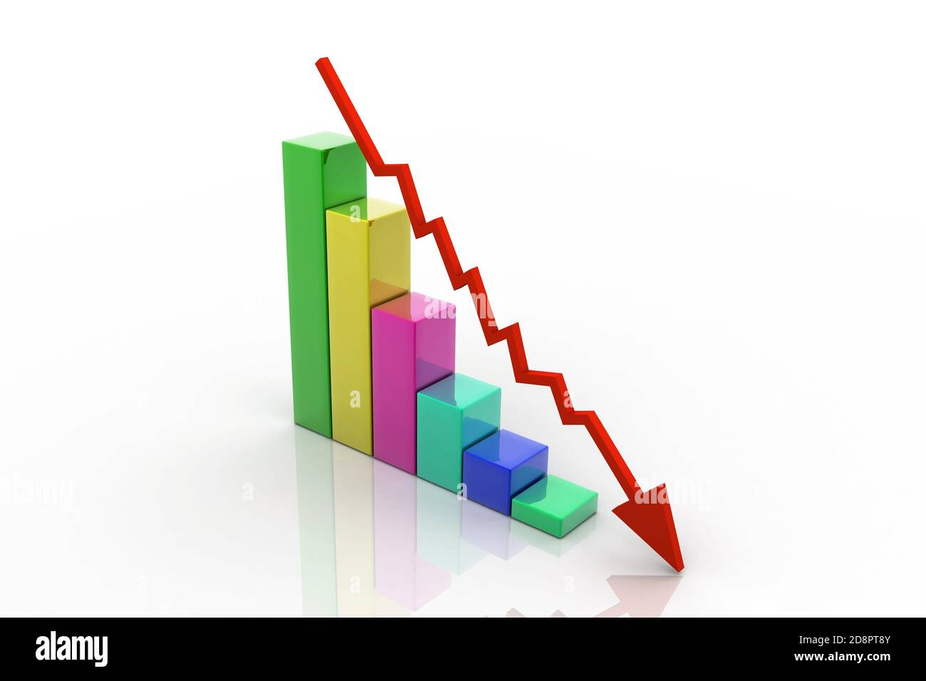 Graph showing decrease in profits Stock Photo - Alamy