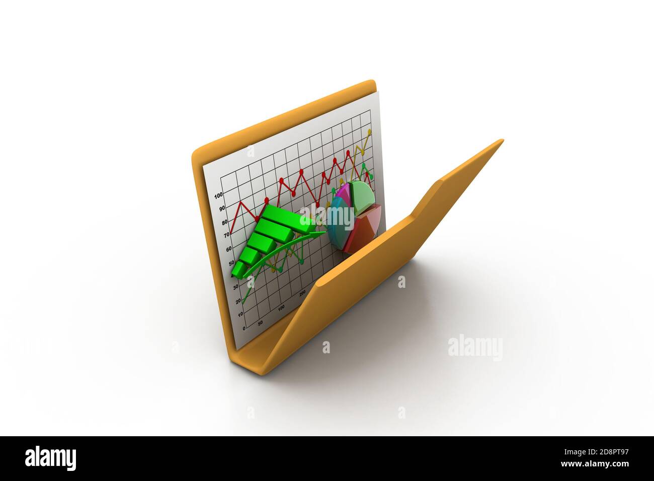 folder with diagram, chart, graph Stock Photo - Alamy