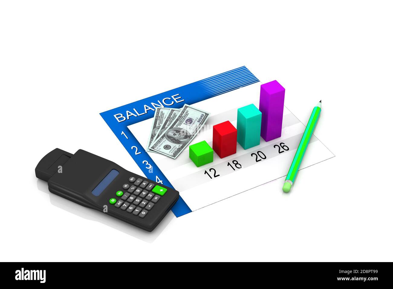 Financial graph, chart with money Stock Photo - Alamy
