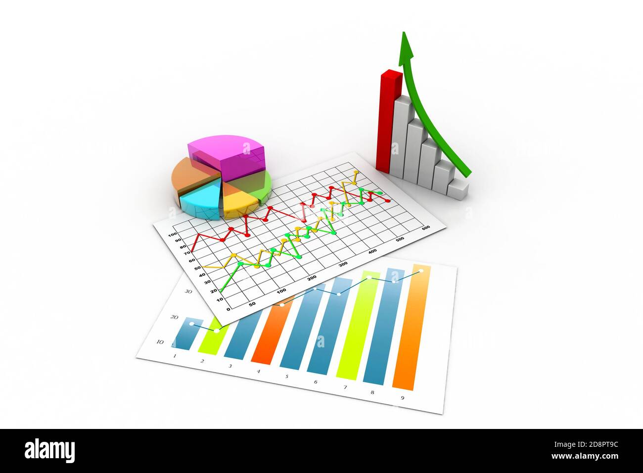 Business graph with chart Stock Photo - Alamy