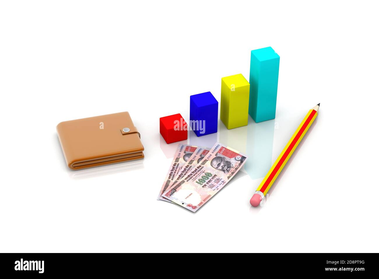 Financial graph with money Stock Photo - Alamy