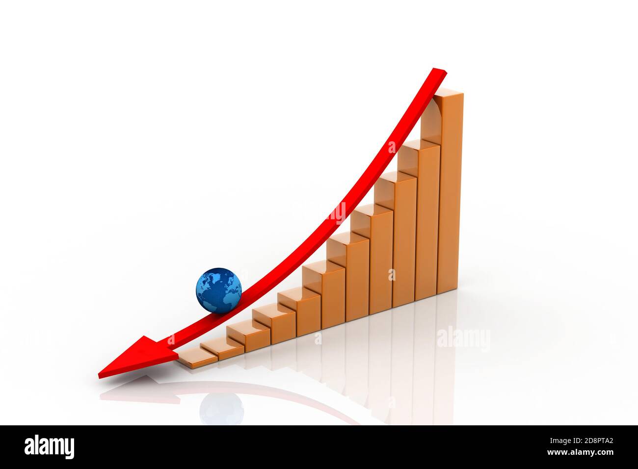 Graph showing decrease in profits Stock Photo - Alamy