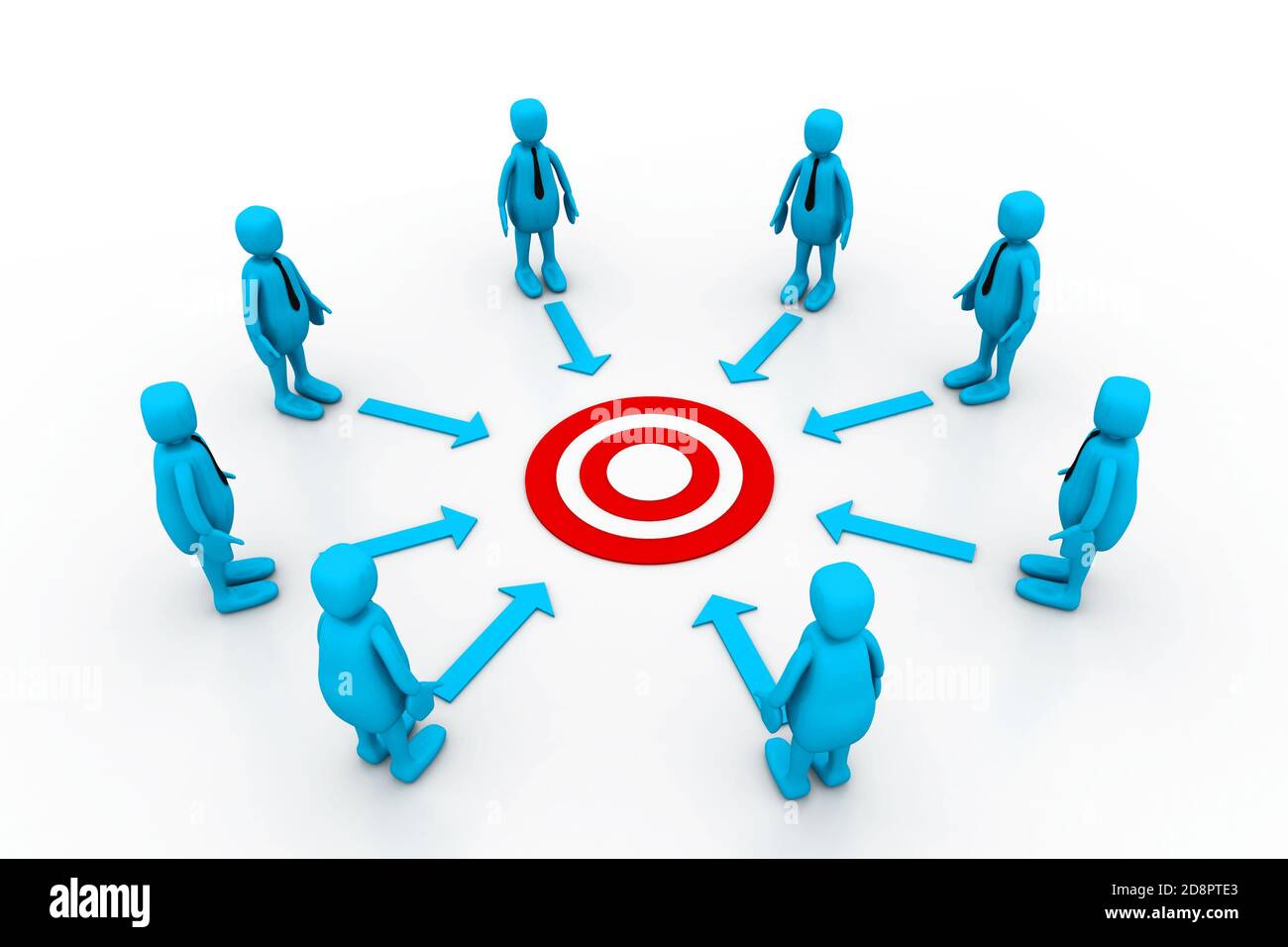 Team work target Stock Photo - Alamy
