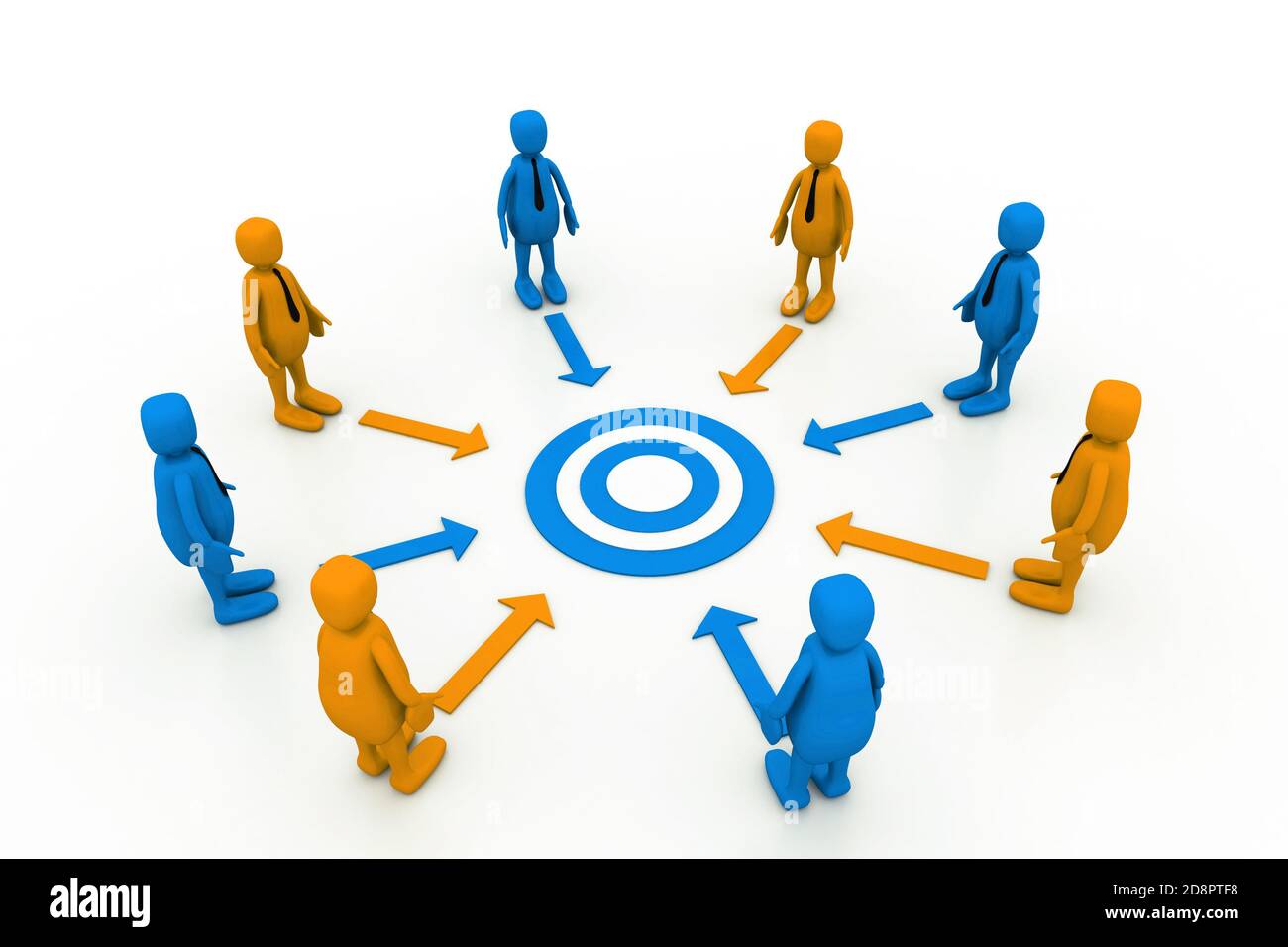 Team work target with leaders Stock Photo - Alamy