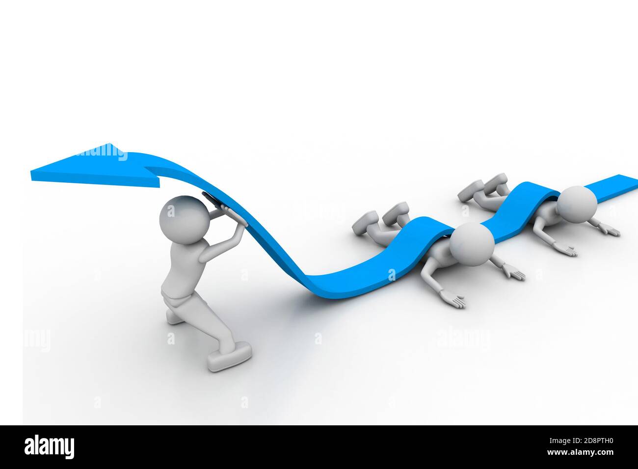 Growing business graph with people Stock Photo - Alamy