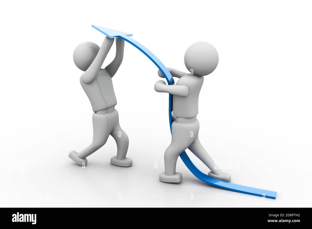 Growing business graph with people Stock Photo - Alamy